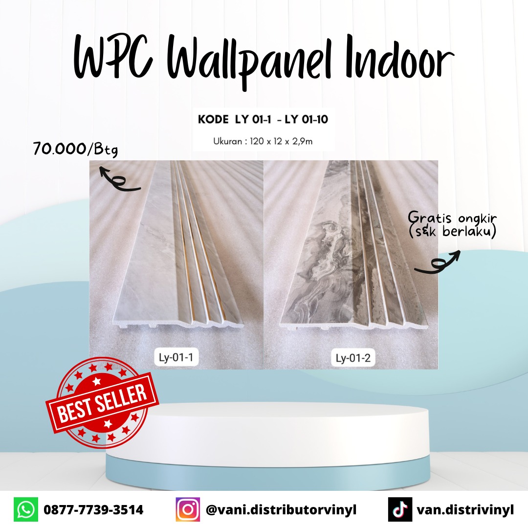 Wood Panel Dinding WPC / Wall Panel Indoor MOTTO LY-01 Panjang 2,9m ...