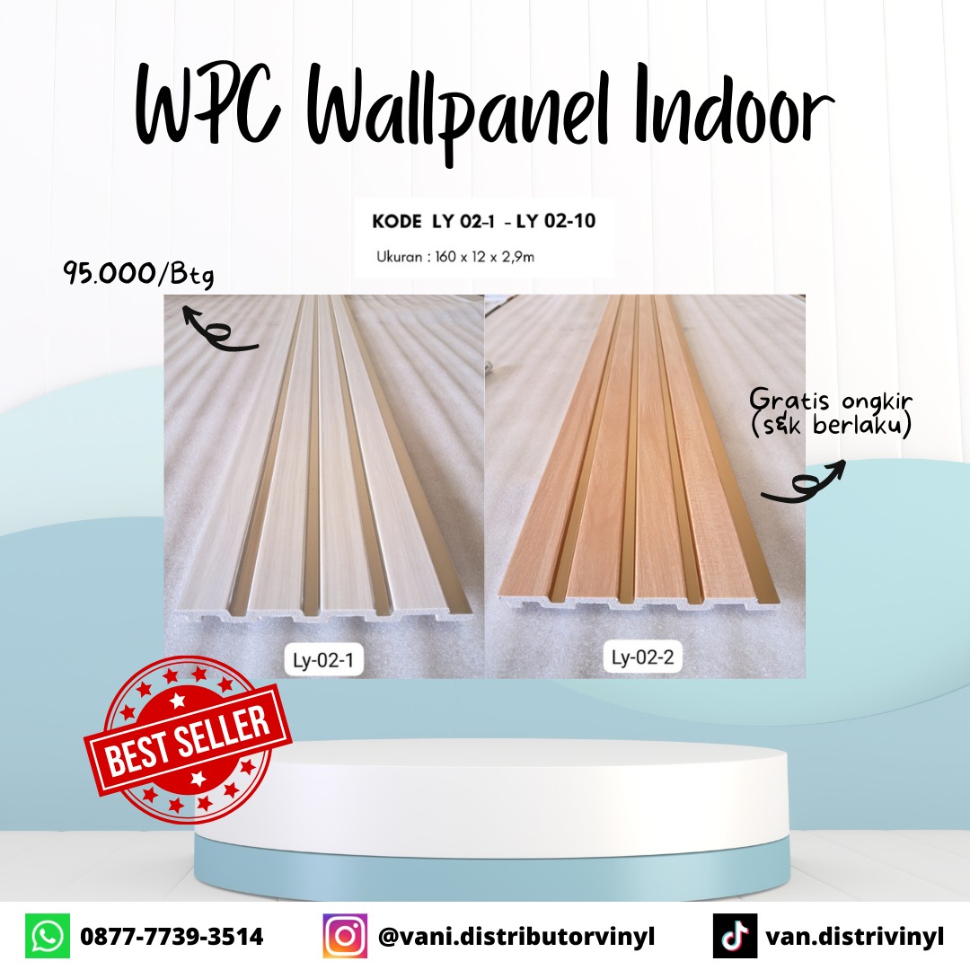 Wood Panel Dinding WPC / Wall Panel Indoor MOTTO LY-02 Panjang 2,9m ...