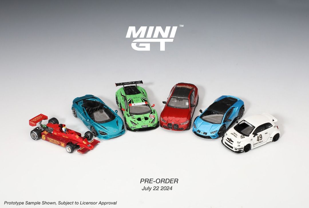 1月 Mini GT 1/64 Lamborghini Huracan GT3 EVO2 Lotus ABARTH 595 BMW M4 ...