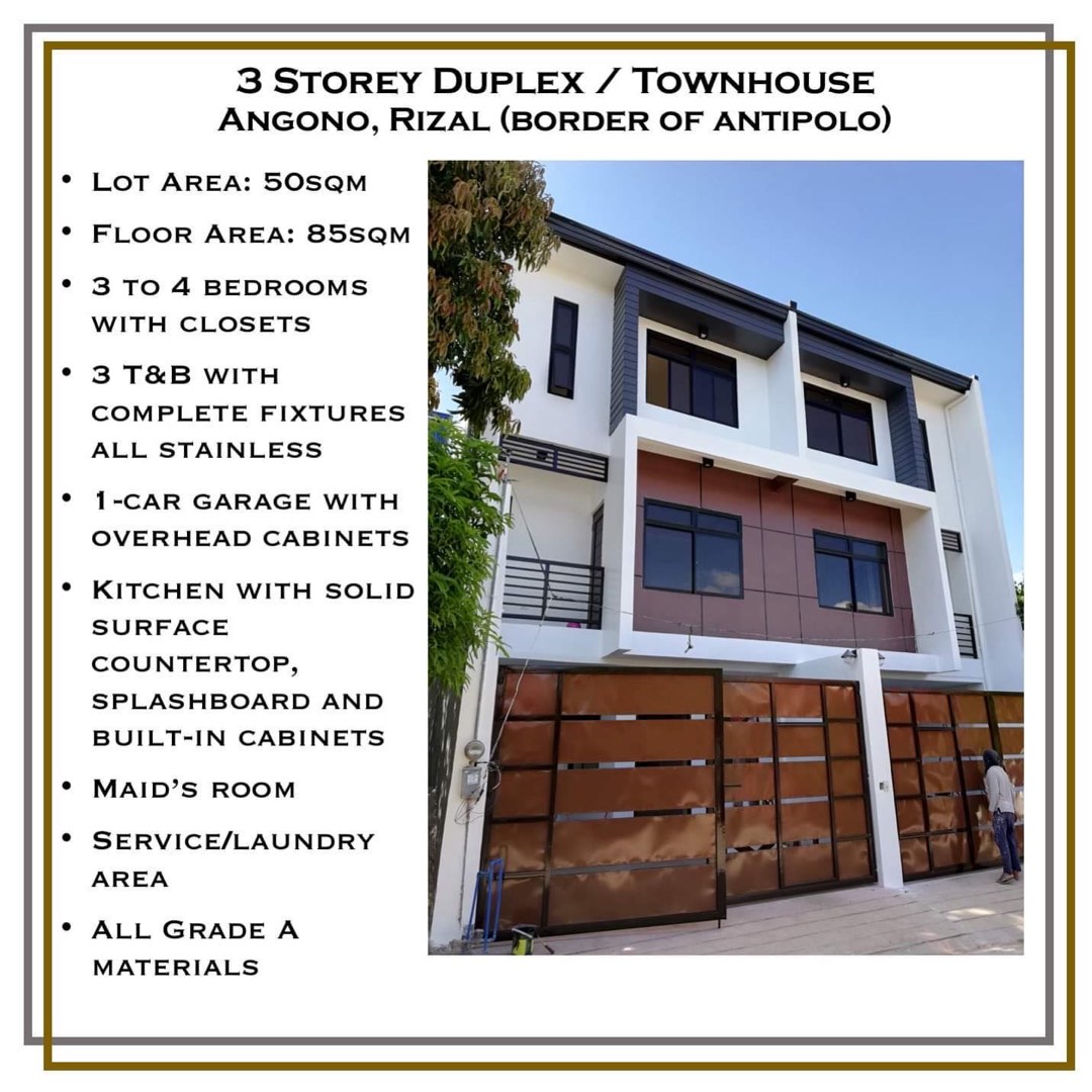 3 STOREY DUPLEX in PRIME ROSE HILLS ANGONO/ANTIPOLO RIZAL, Property ...