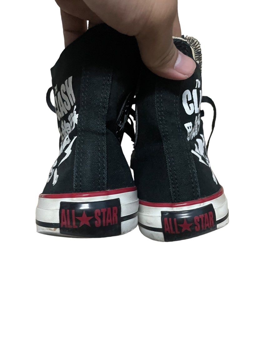 (9.5UK) FREE POS THE CLASH X CONVERSE CHUCK TAYLOR ALL STAR HIGH CUT ...