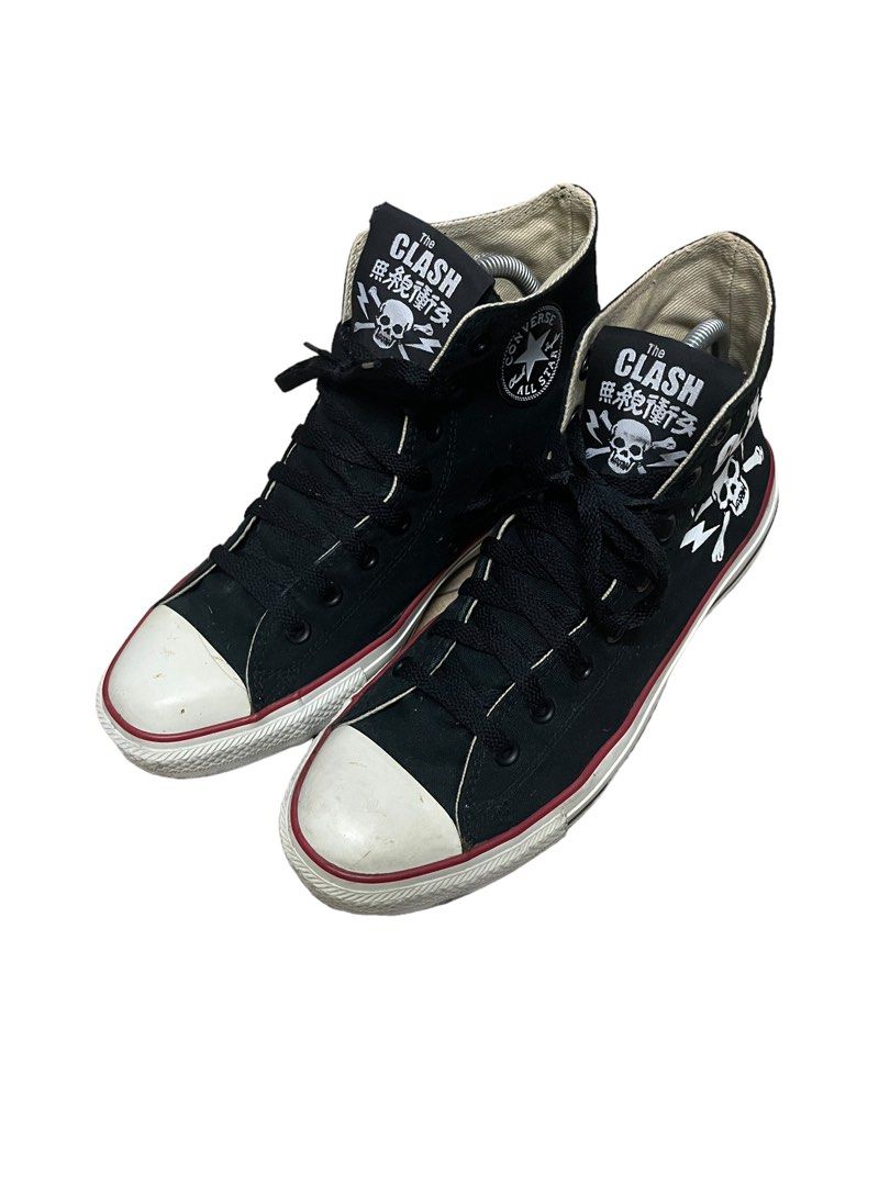 (9.5UK) FREE POS THE CLASH X CONVERSE CHUCK TAYLOR ALL STAR HIGH CUT ...