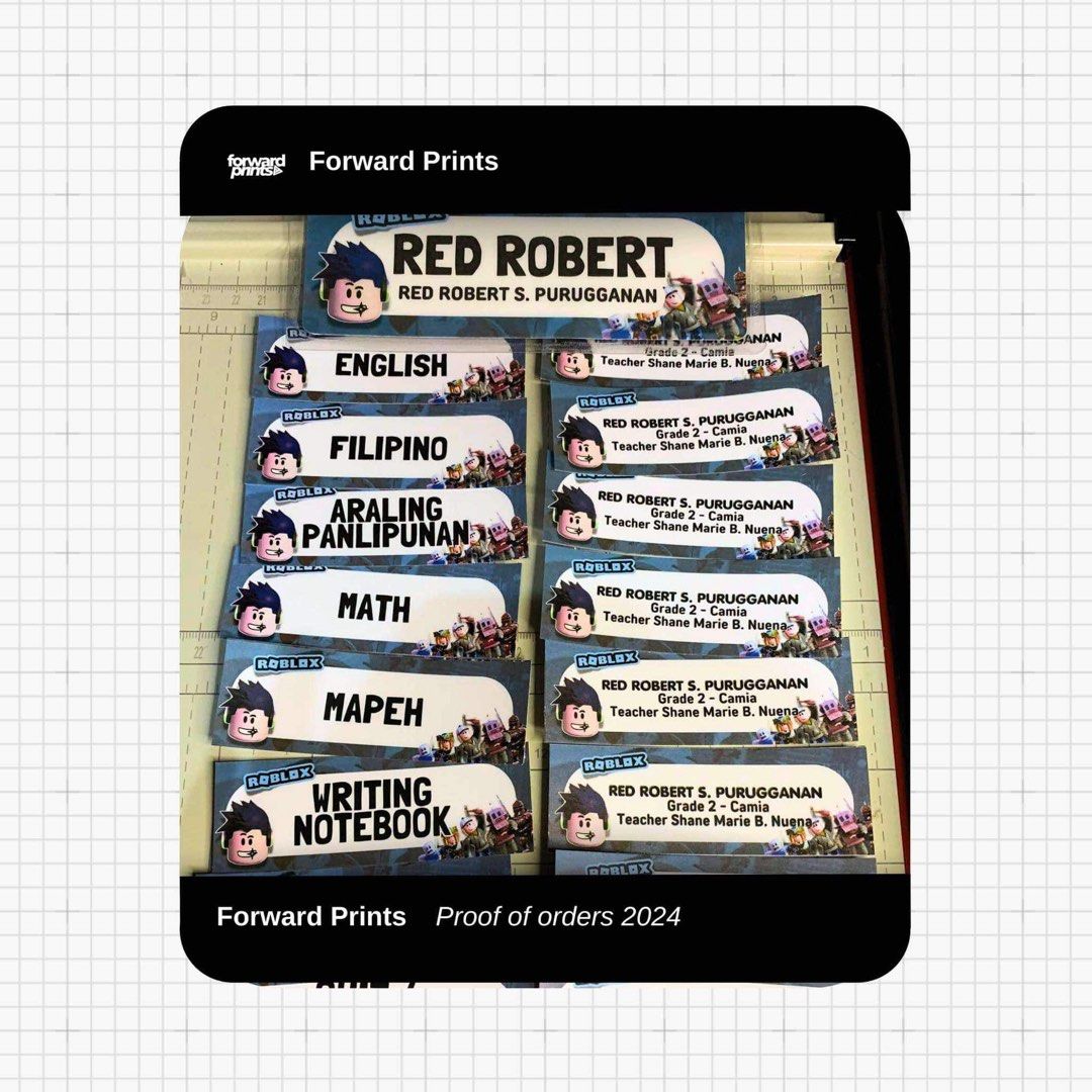 Subject Stickers • Subject Labels • Name tag • Bag tag • PVC • Subject ...