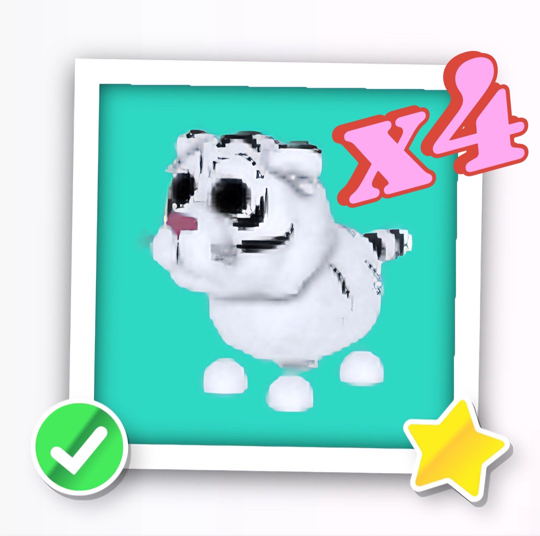 Adopt Me! ROBLOX - Lunar White Tiger ( RM 1 for 4 tiger ), Video Gaming ...