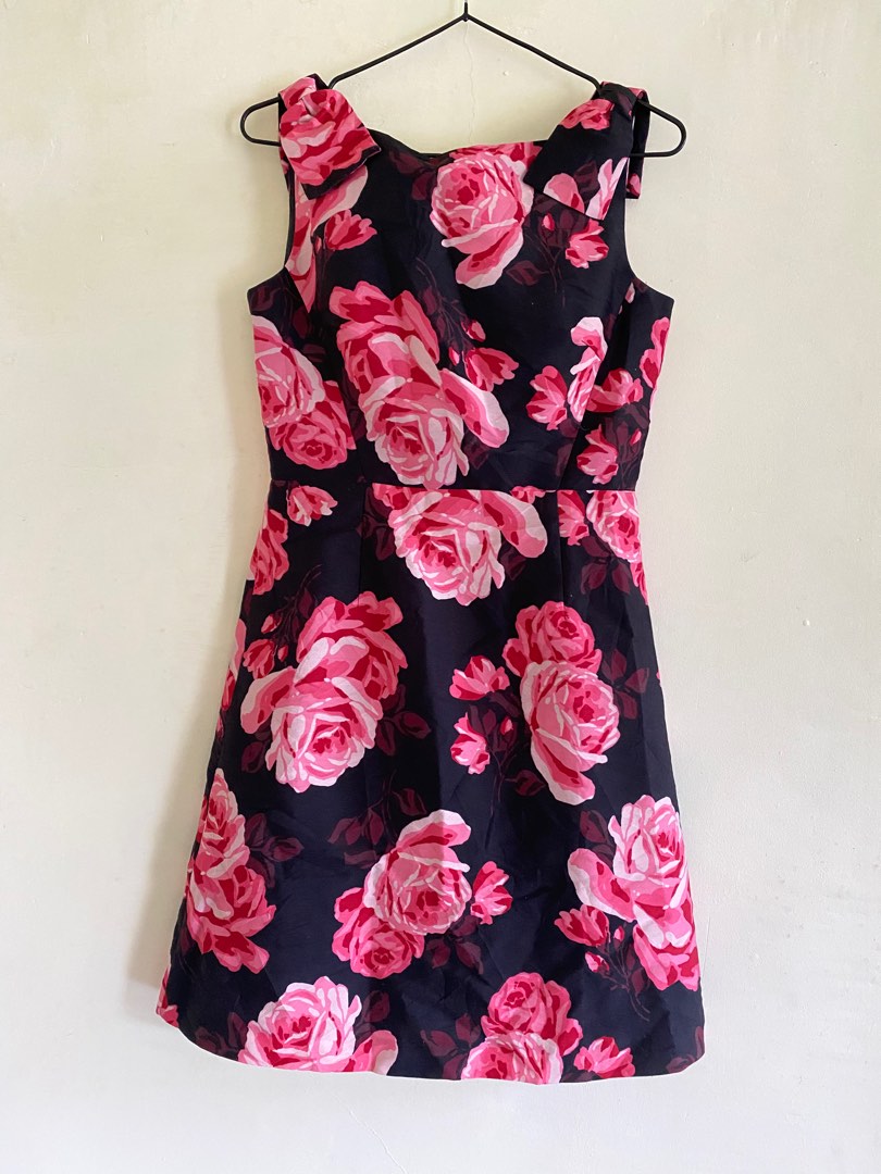 Authentic Kate Spade A-Line Roses Dress, Luxury, Apparel on Carousell