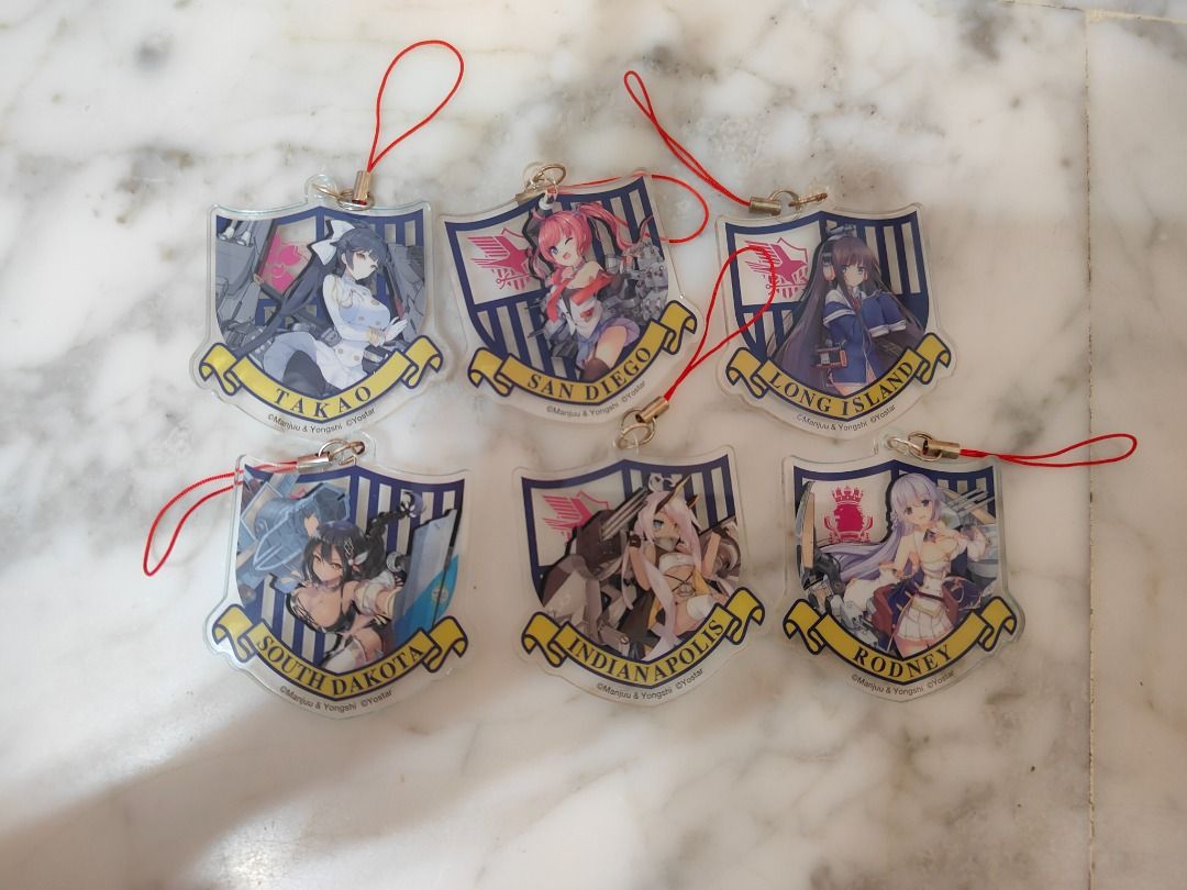 Azur Lane, fanmade Genshin Impact keychains, Hobbies & Toys ...