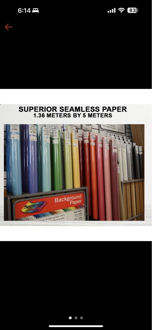 Backdrop Superior Seamless Paper for Photography Background (1.36m by ...