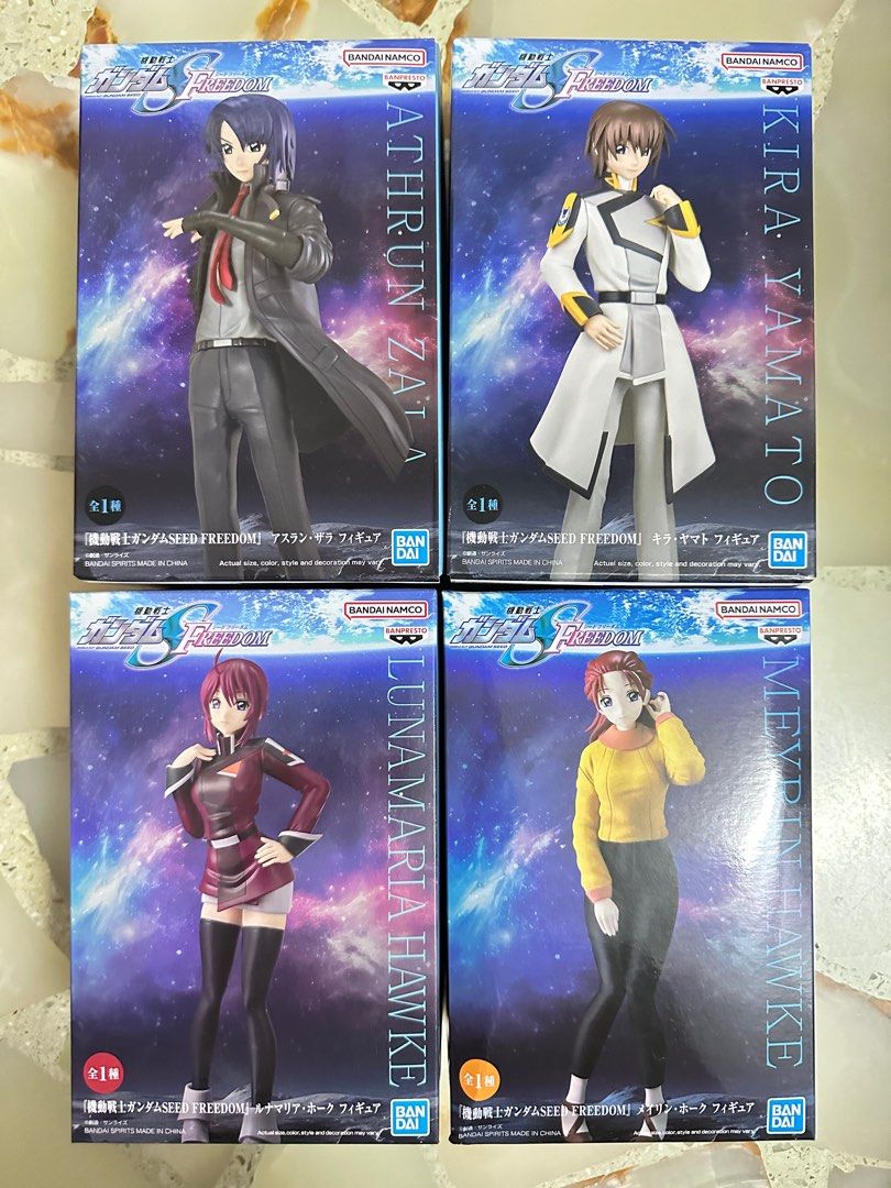 Banpresto Gundam Seed Freedom: Kira Yamato, Athrun Zala, Lunamaria Hawke, Meyrin Hawke, Hobbies ...