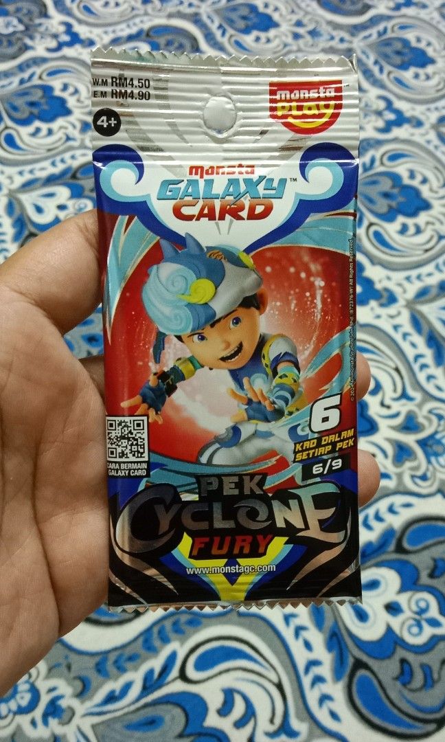 Boboiboy card pek cyclone fury, Hobbies & Toys, Toys & Games on Carousell