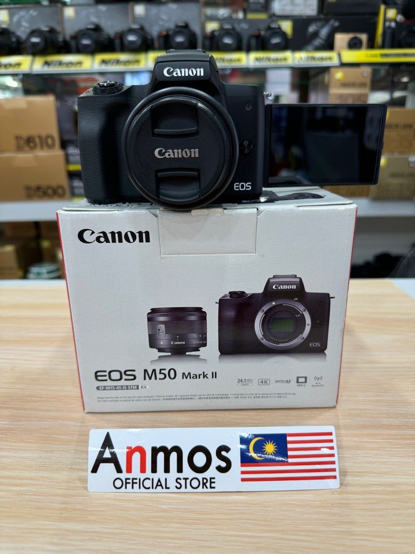 CANON EOS M50 II M50 MARK II M50M2 WITH EF-M 15-45MM F3.5-6.3 IS STM KITS LENS ONLY (SC 2K ONLY ...