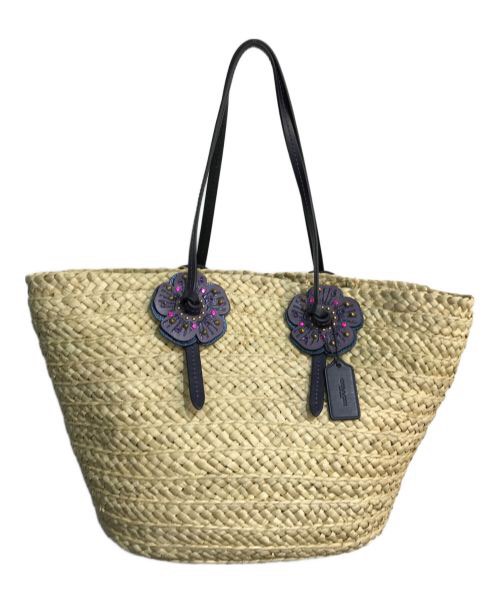 Coach Raffia Tote Bag, Barang Mewah, Tas & Dompet di Carousell