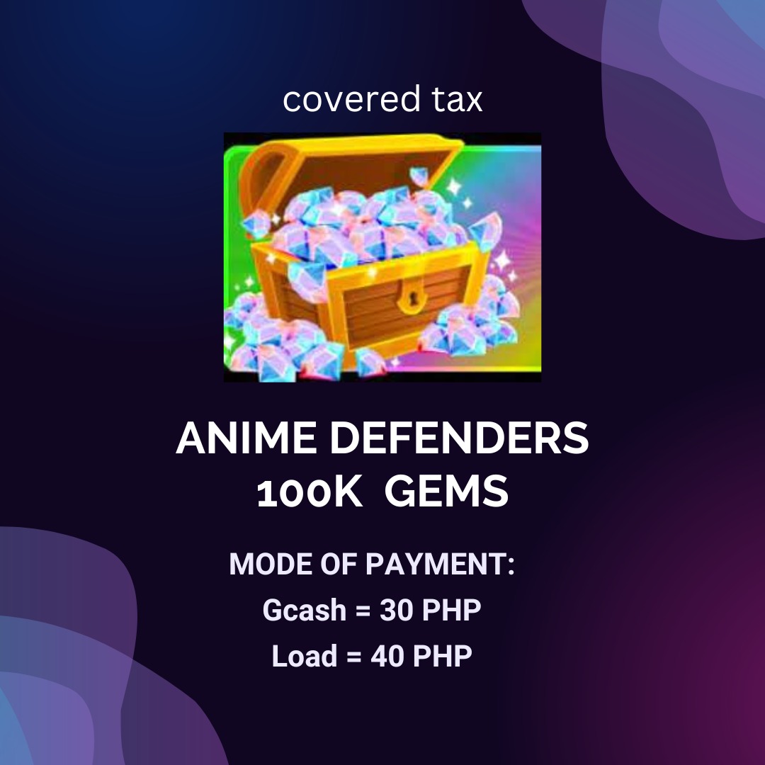 (COVERED TAX) ANIME DEFENDERS 100K GEMS , Hobbies & Toys, Toys & Games ...
