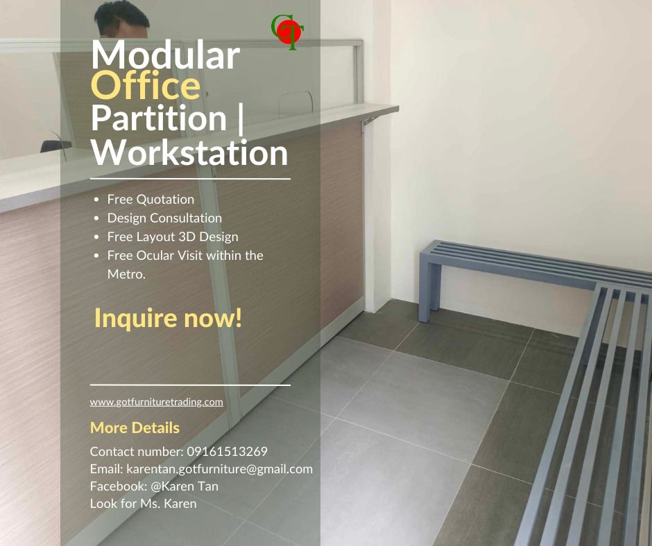 Custom-made Counter for Cashier/Reception | Partition for Office ...