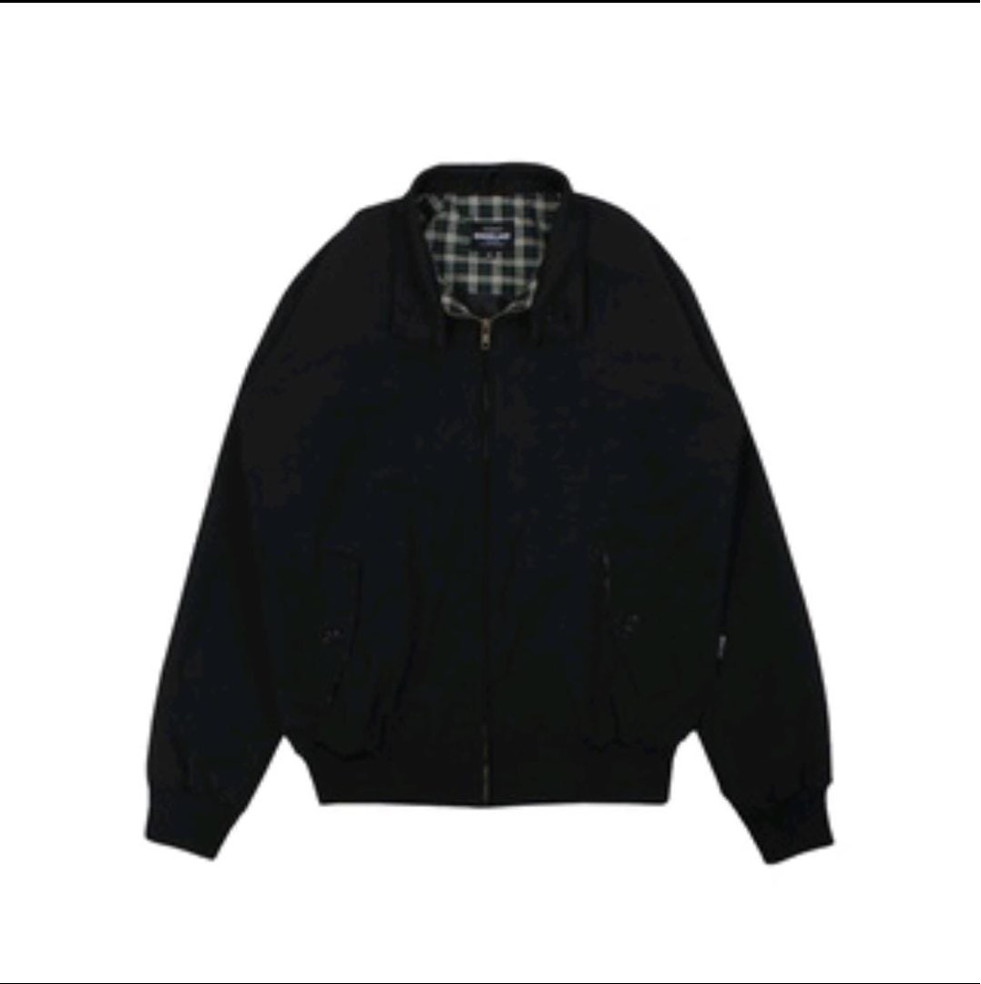 Dobujack Harrington Jacket Miller Black, Fesyen Pria, Pakaian , Baju ...