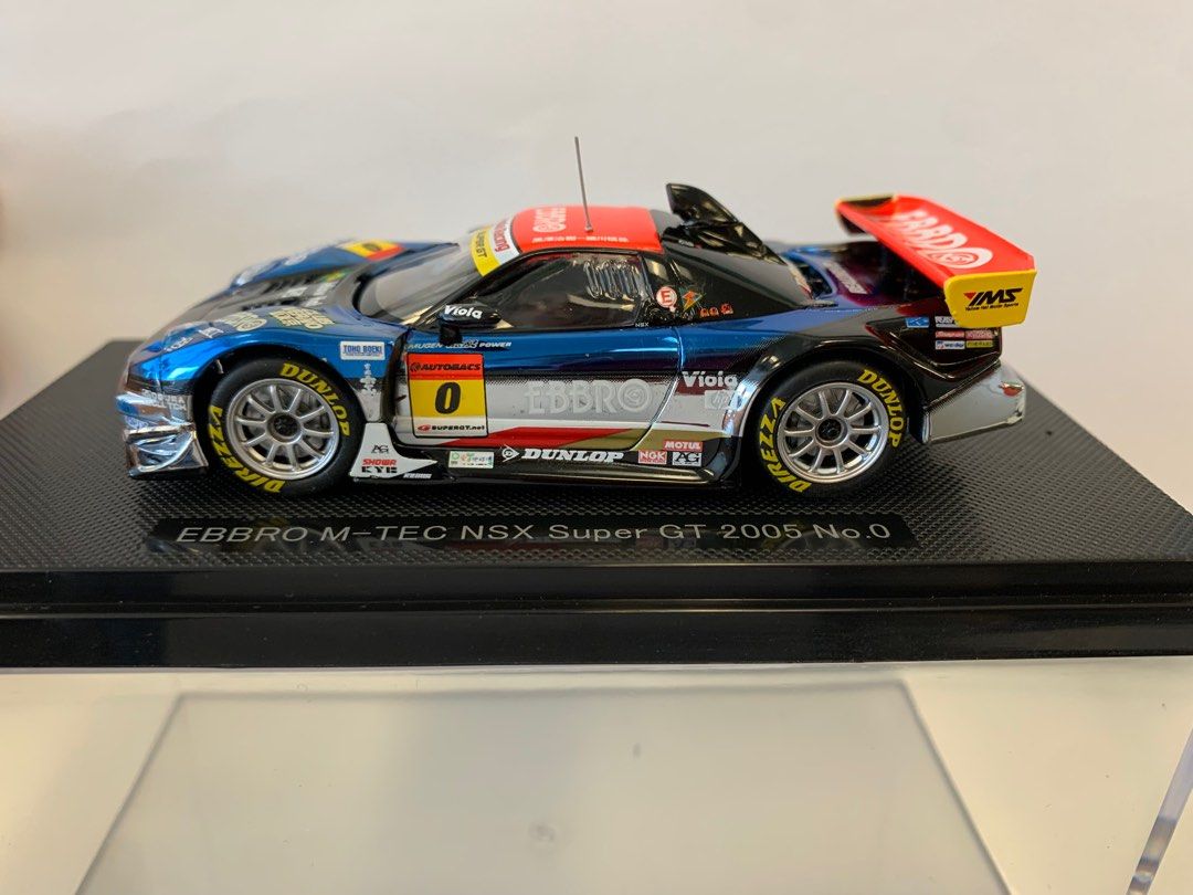 EBBRO 1/43 HONDA M-TEC NSX Super GT 2005 No.0 (blue), 興趣及遊戲, 玩具 & 遊戲類 - Carousell