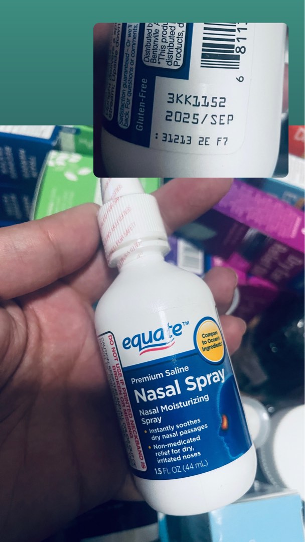 Equate Nasal Spray Premium Saline Liquid Mist, 3 fl oz, Beauty ...