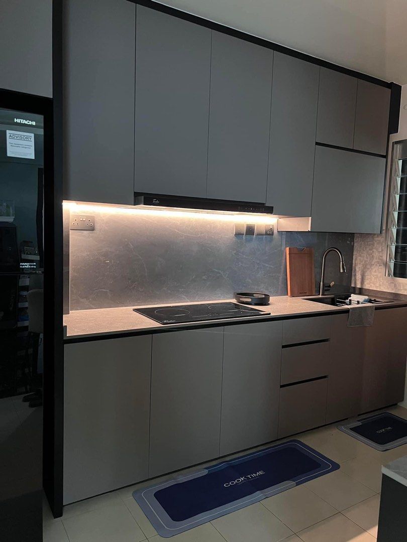 Full BTO kitchen renovation package 🔥 Belgium click Vinyl flooring and wall/plumbing/ painting ...