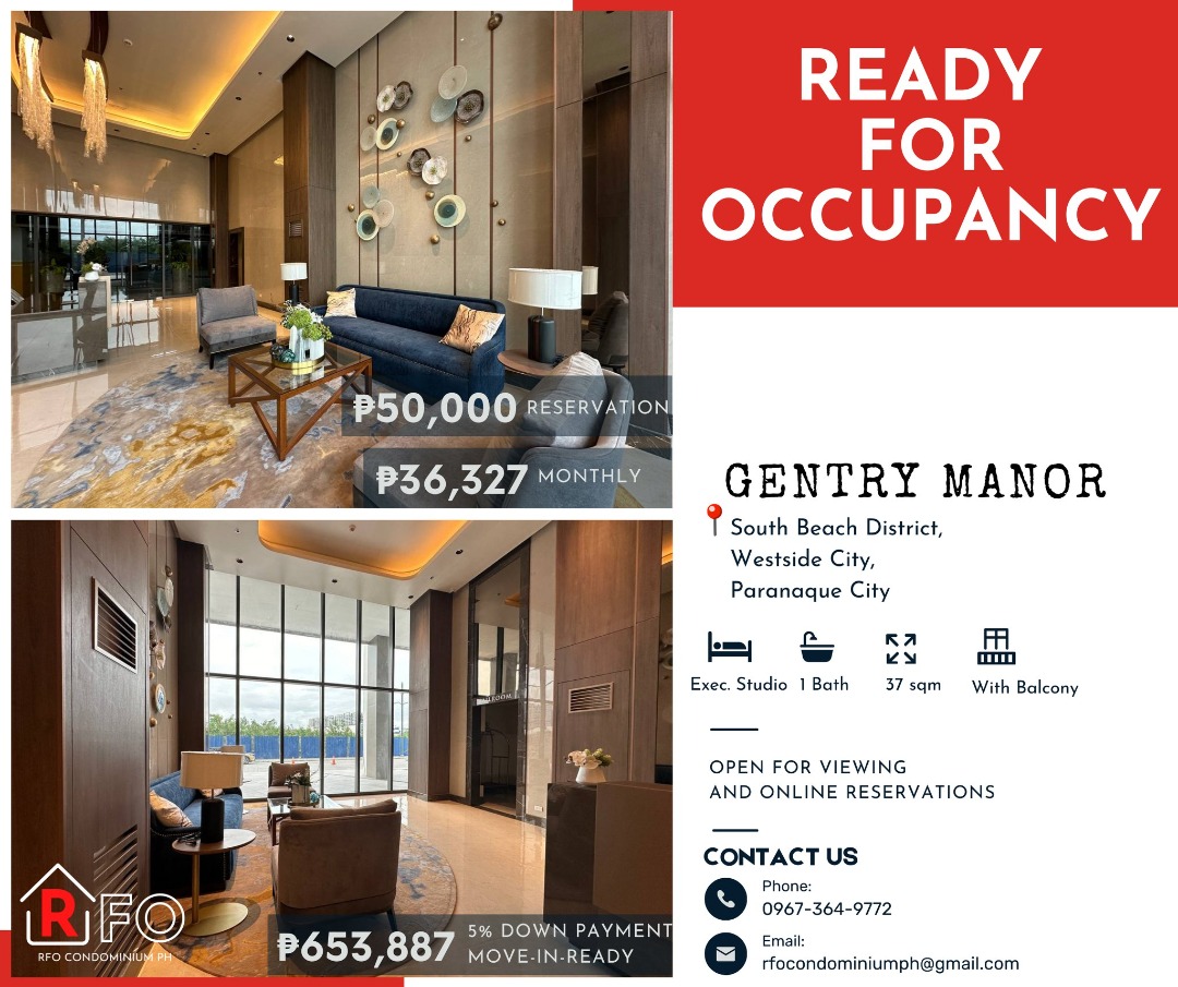 Gentry Manor | Ready for Occupancy Units, Property, For Sale ...
