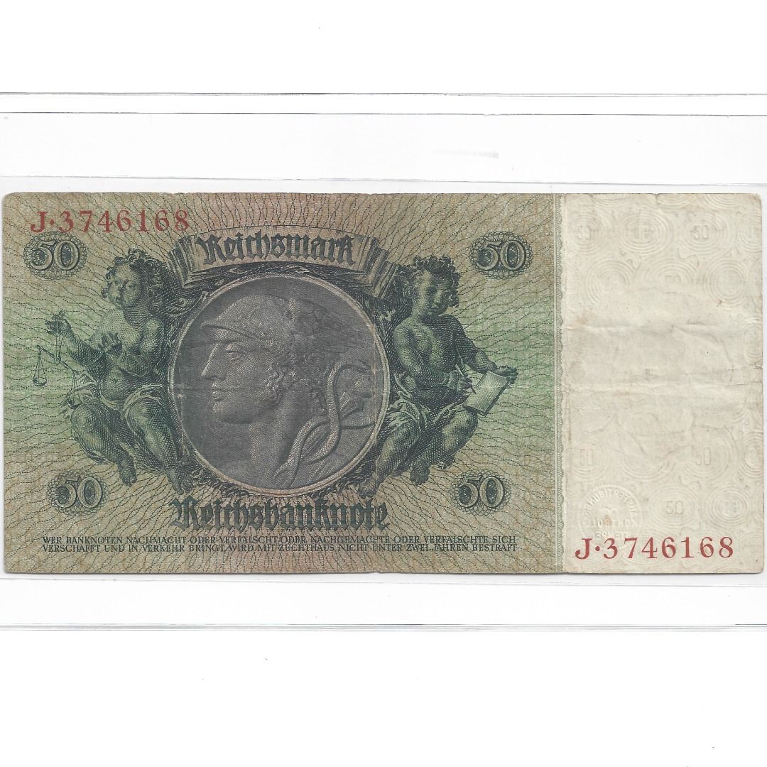 Germany VF 50 Funfzig Reichsmark Year 1933 Circulated Very Fine Fifty ...