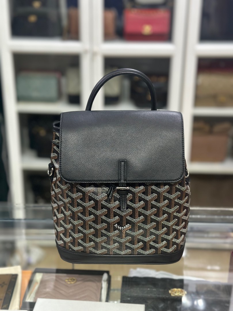 Goyard Alpin Mini Backpack Goyardine Canvas in Noir, Luxury, Bags ...