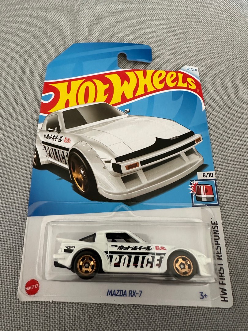 HotWheels Mazda RX-7 White Police, Hobbies & Toys, Toys & Games on ...