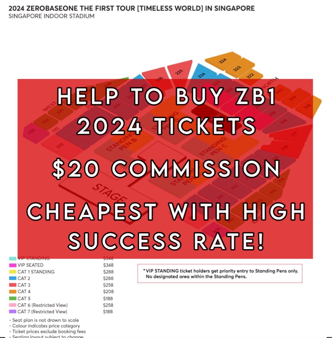 HTB 2024 ZEROBASEONE THE FIRST TOUR “TIMELESS WORLD” IN SINGAPORE, Tickets & Vouchers, Event ...