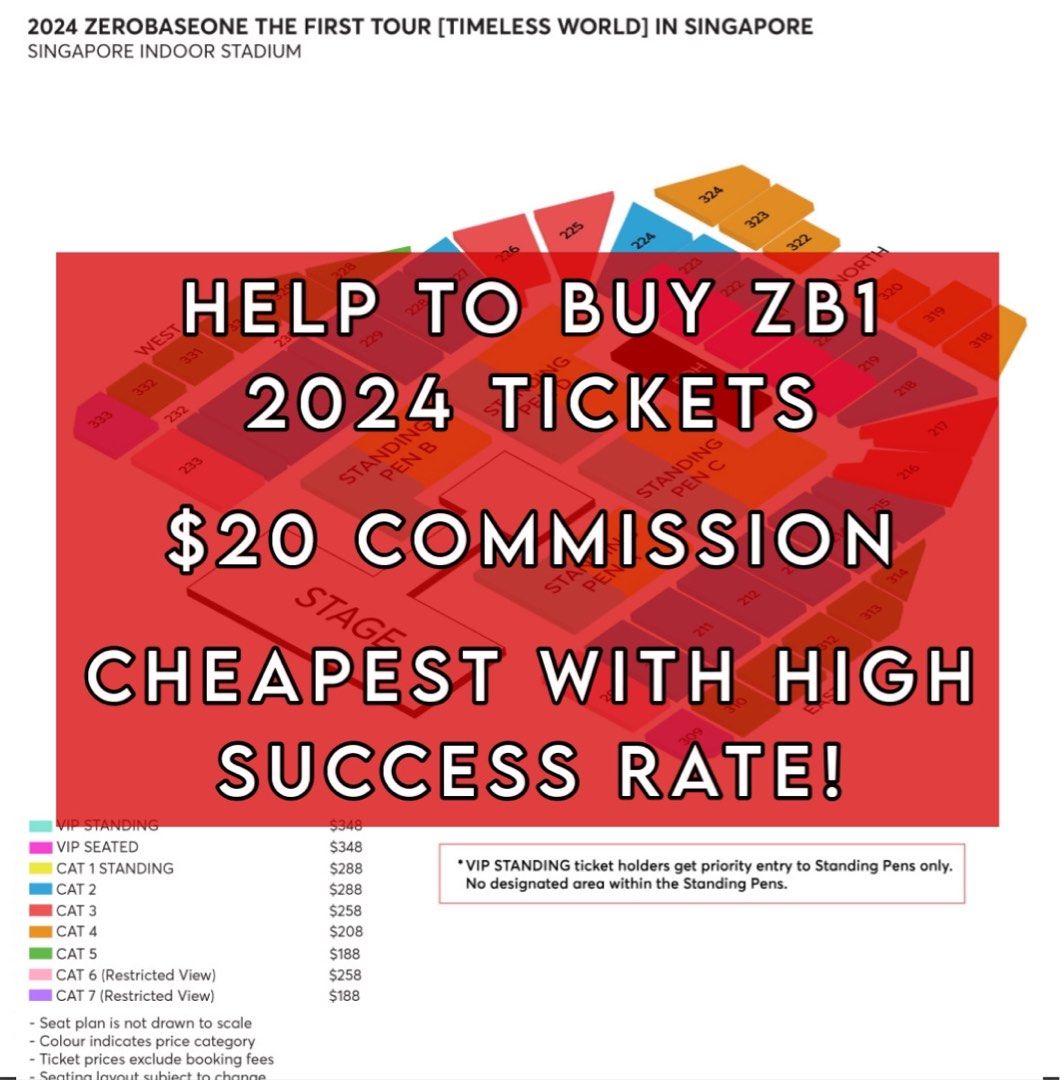 HTB 2024 ZEROBASEONE THE FIRST TOUR “TIMELESS WORLD” IN SINGAPORE, Tickets & Vouchers, Event ...