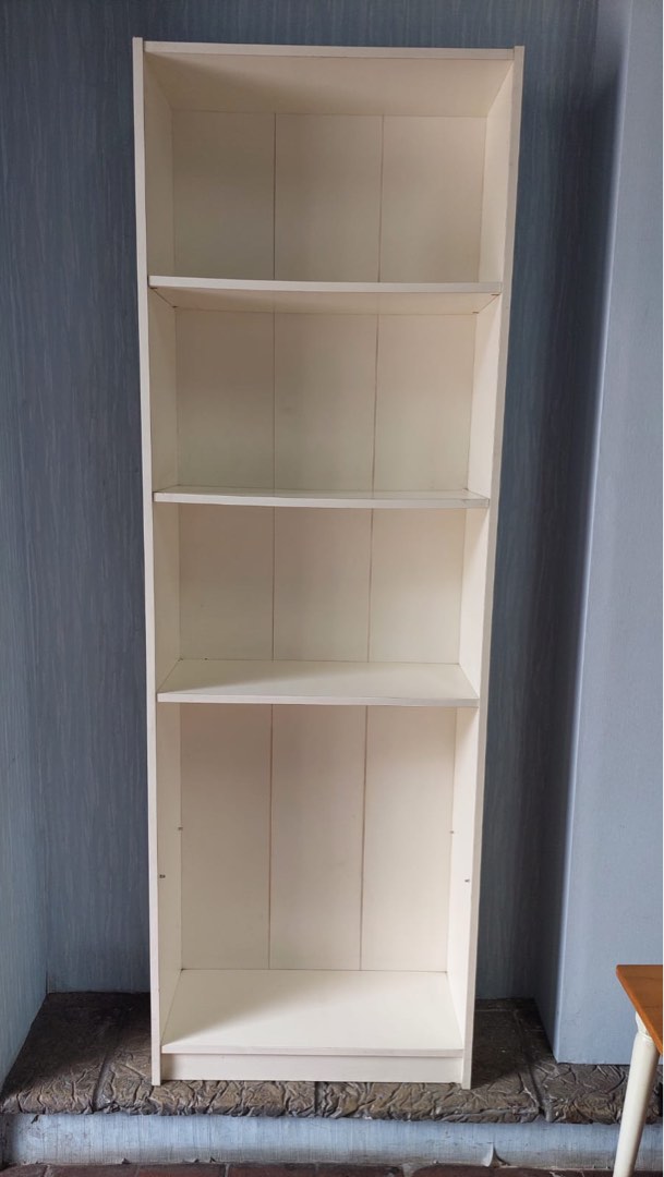 IKEA Gersby Bookcase White 60x180 cm (Preloved), Perabotan Rumah di ...