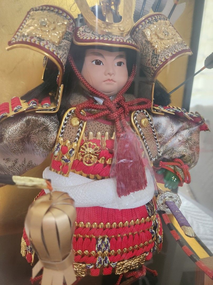 Japanese samurai figure with casing, Hobbies & Toys, Collectibles ...