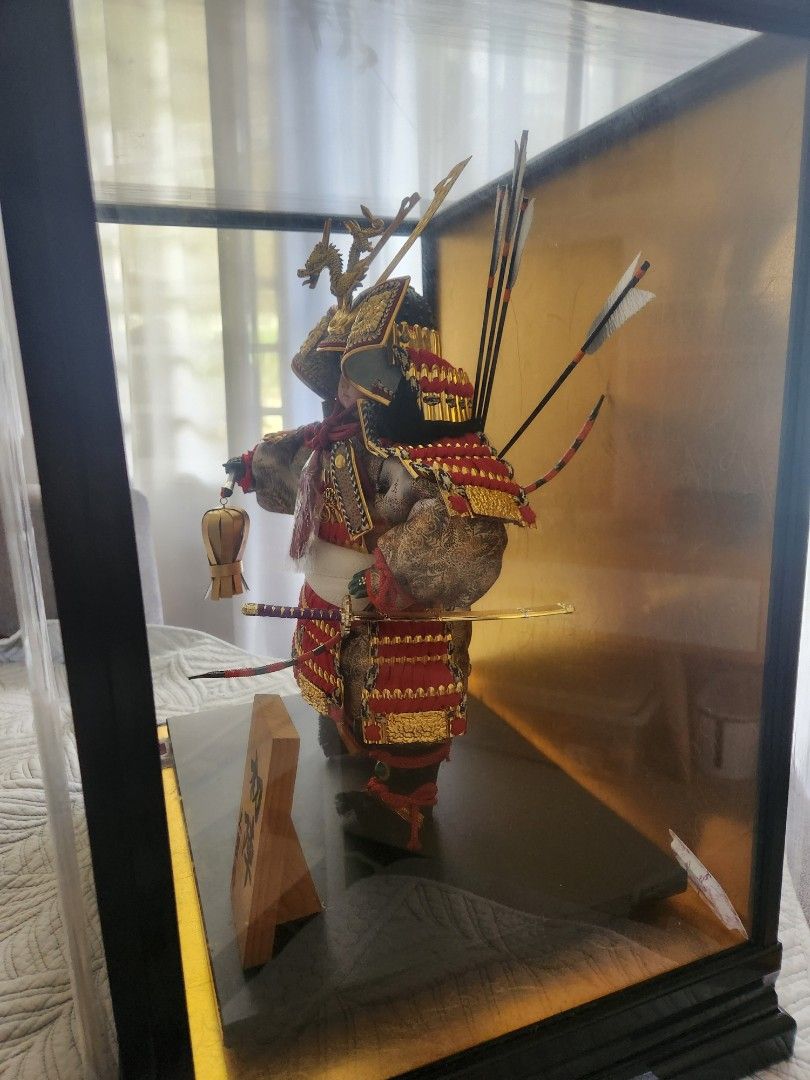 Japanese samurai figure with casing, Hobbies & Toys, Collectibles ...