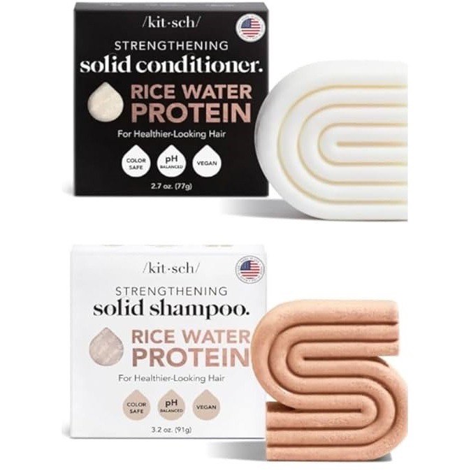 Kitsch Strengthening Solid Shampoo Bar 91g / Kitsch Solid Conditioner ...