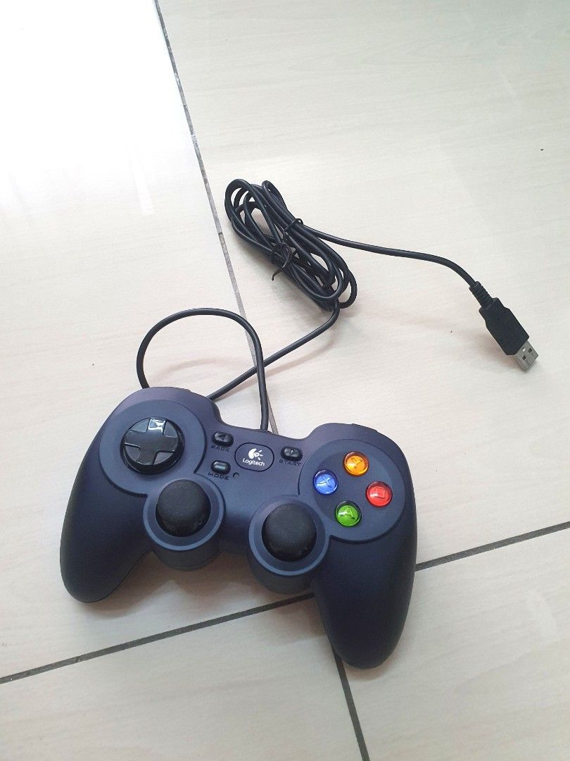 Logitech F310 Wired Gamepad Controller Console Like Layout 4 Switch D Pad Pc Blue Black Game