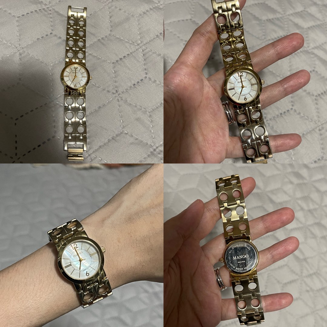 Mango gold watch, Women's Fashion, Watches & Accessories, Watches on ...