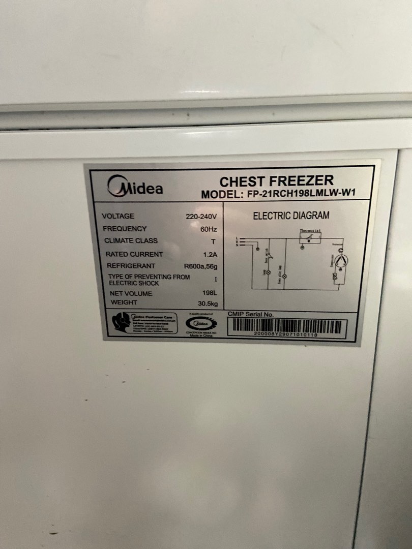 MIDEA FREEZER, TV & Home Appliances, Kitchen Appliances, Refrigerators ...
