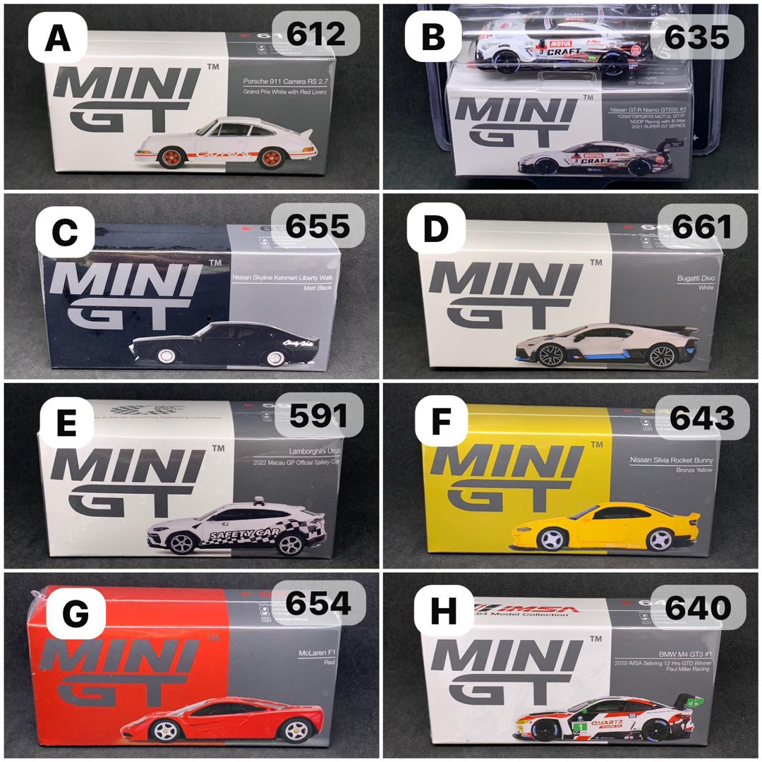 Minigt 612 Porsche 911 Carrera 635 Nissan GTR R35 Nismo 655 Skyline ...