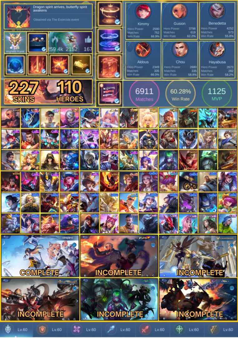 MOBILE LEGENDS / ML ACCOUNT (ALSO AVAILABLE FOR INSTALLMENT) #077 GUS ...