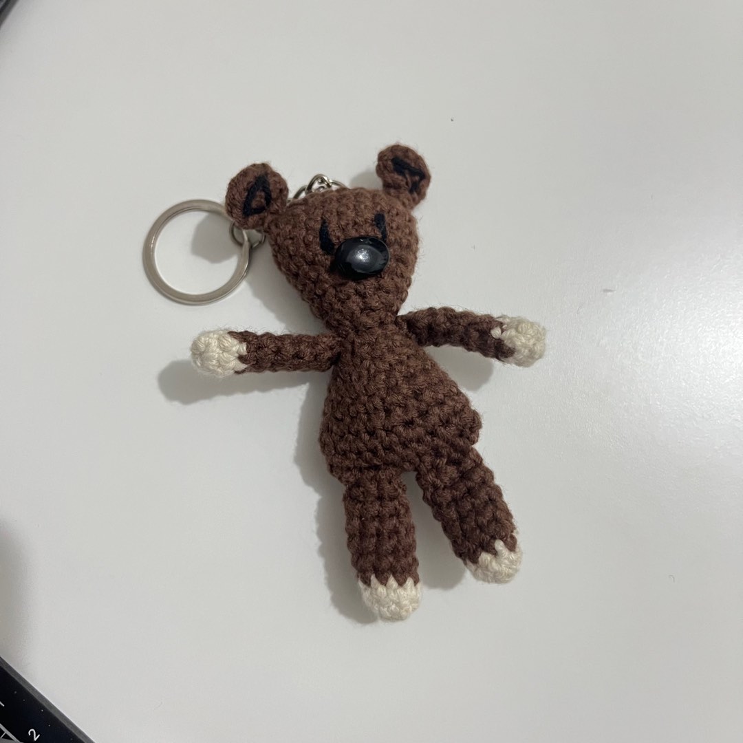 Teddy Keychain Crochet (Mr. Bean, Hobbies & Toys, Toys & Games on Carousell