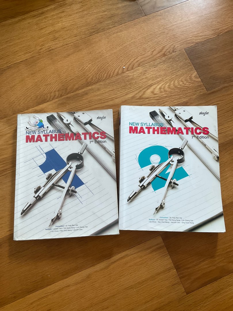 New syllabus mathematics textbook 1 & 2 (7th edition), Hobbies & Toys ...