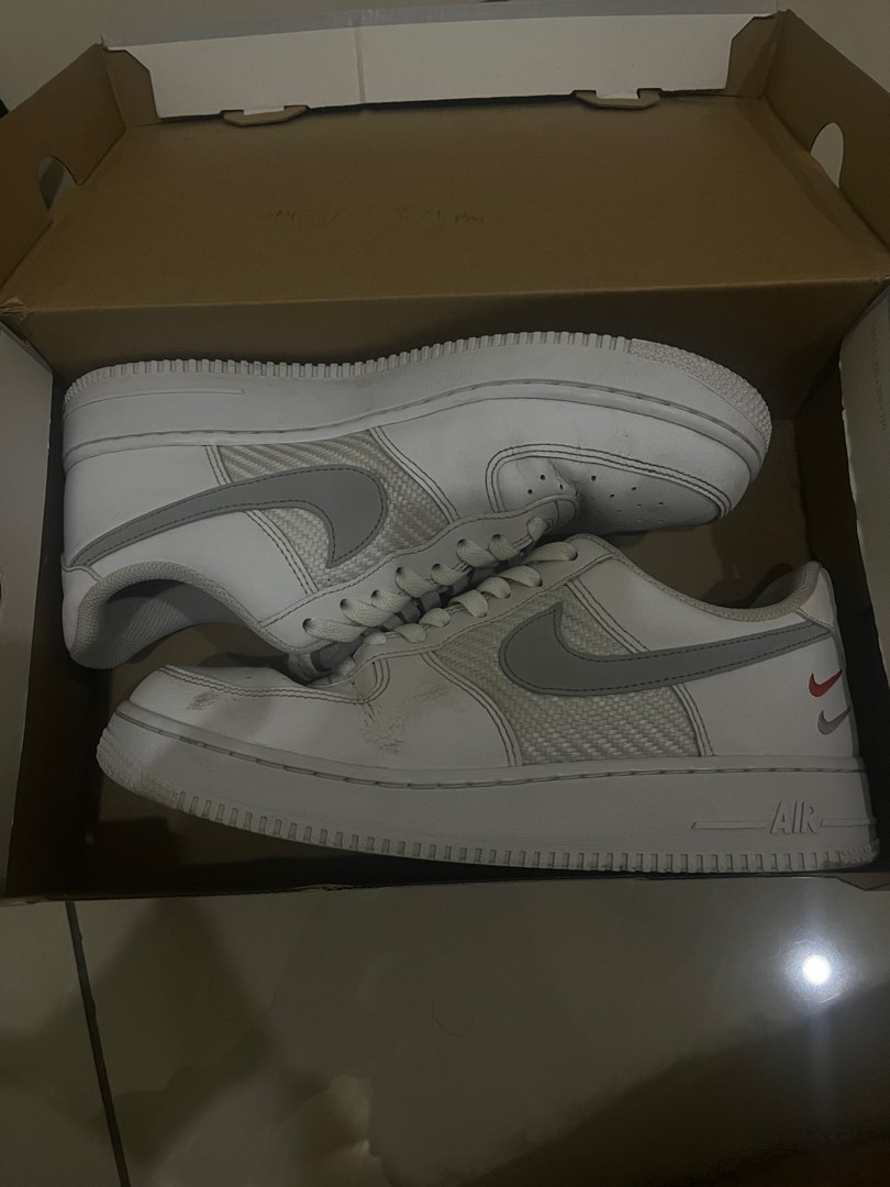 Nike Air Force 1 '07 Double Swoosh White Picante Red FD0666-100, Men's ...