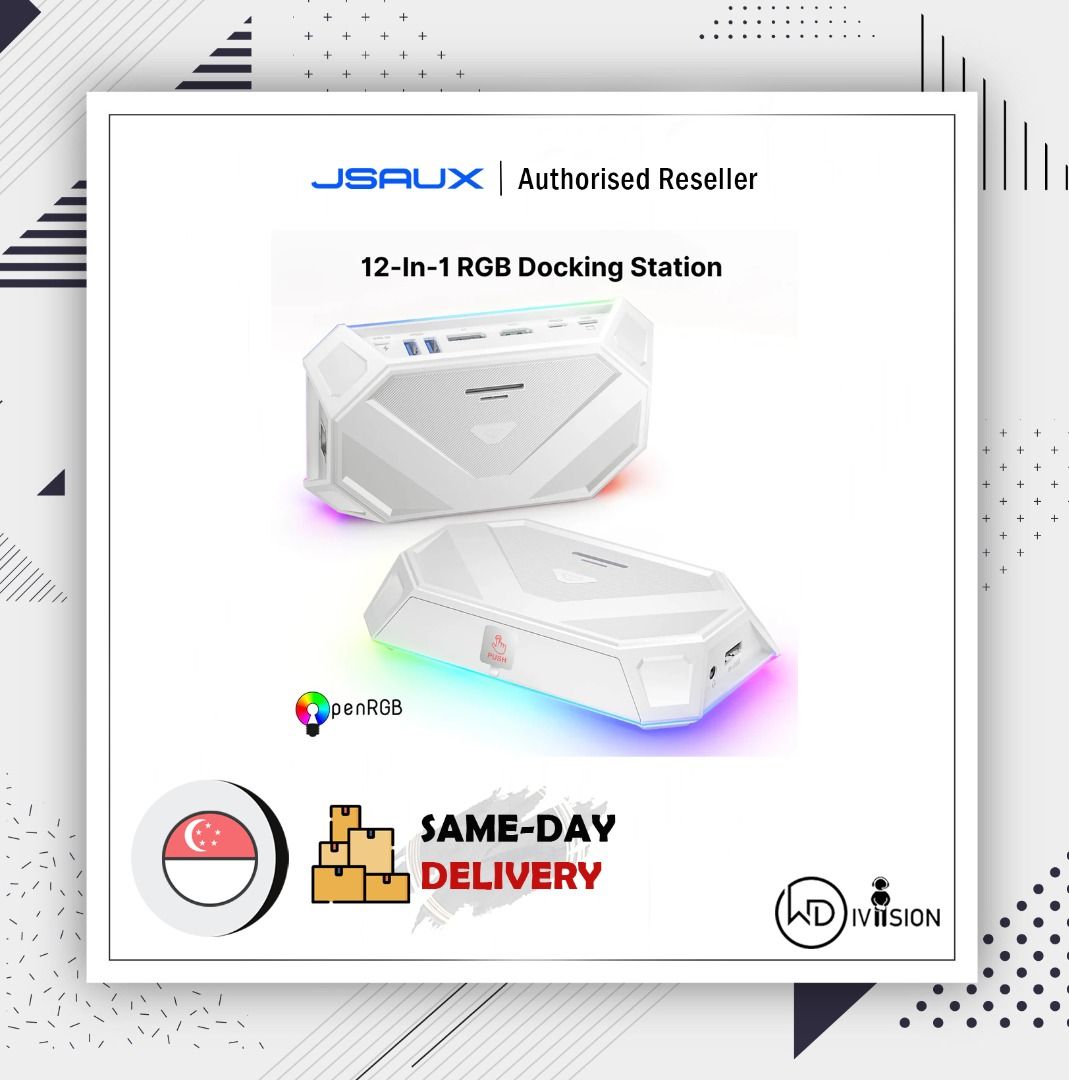 Official JSAUX 12-in-1 White Docking Station - Compatible Dock to Valve ...