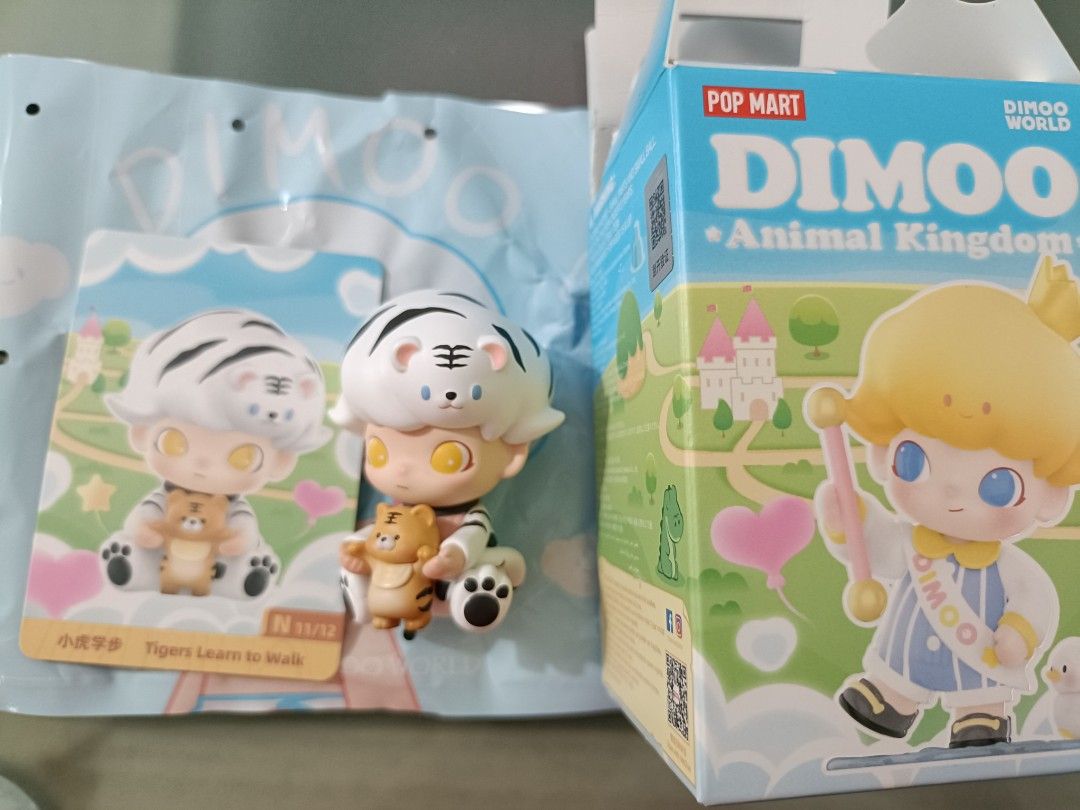 Pop Mart Dimoo Animal Kingdom Tigers Learn to Walk, Hobbies & Toys ...
