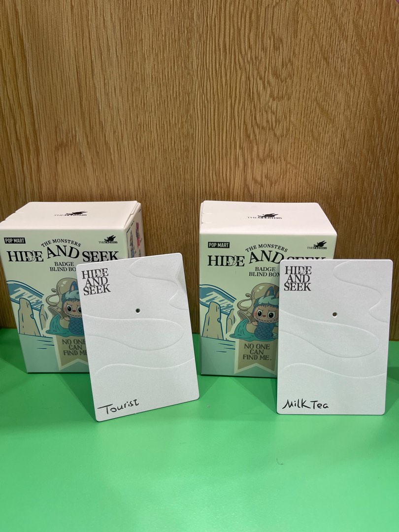 Popmart The Monsters Hide and Seek Badge Blind Box, Hobbies & Toys ...