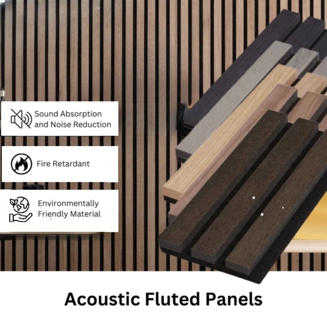 PWI 020 Acoustic Fluted Wall Panels Sound Absorption Soundproof Wall ...