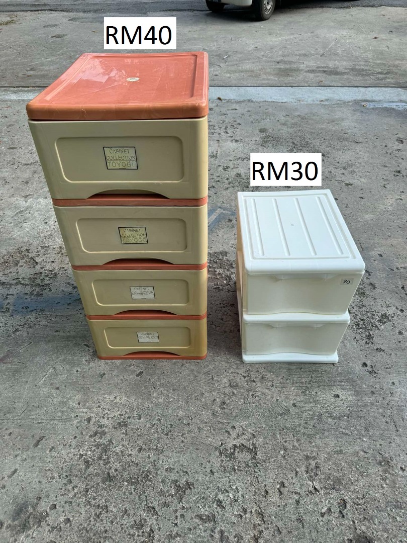 Rack Plastic Cabinet Laci Drawer (2 Types), Furniture & Home Living ...