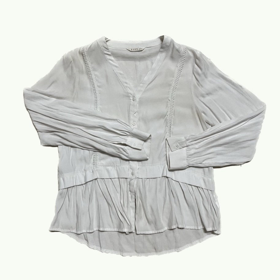 Rope White Blouse, Women's Fashion, Tops, Blouses on Carousell