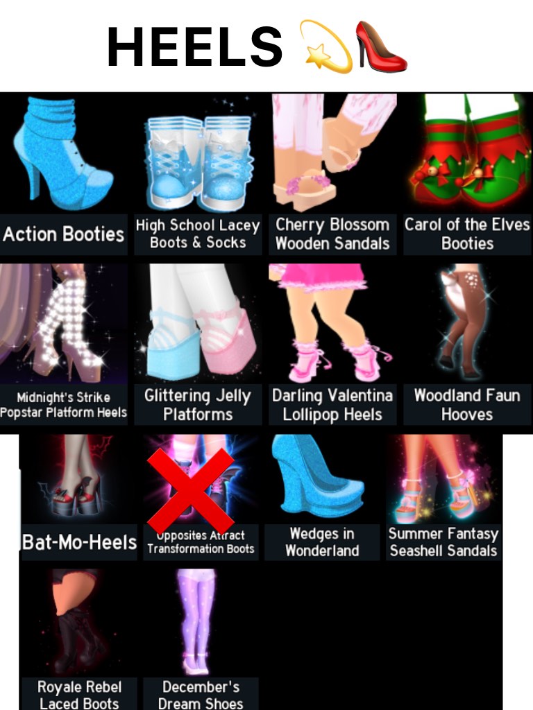 ROYALE HIGH HEELS ROBLOX, Video Gaming, Gaming Accessories, In-Game ...