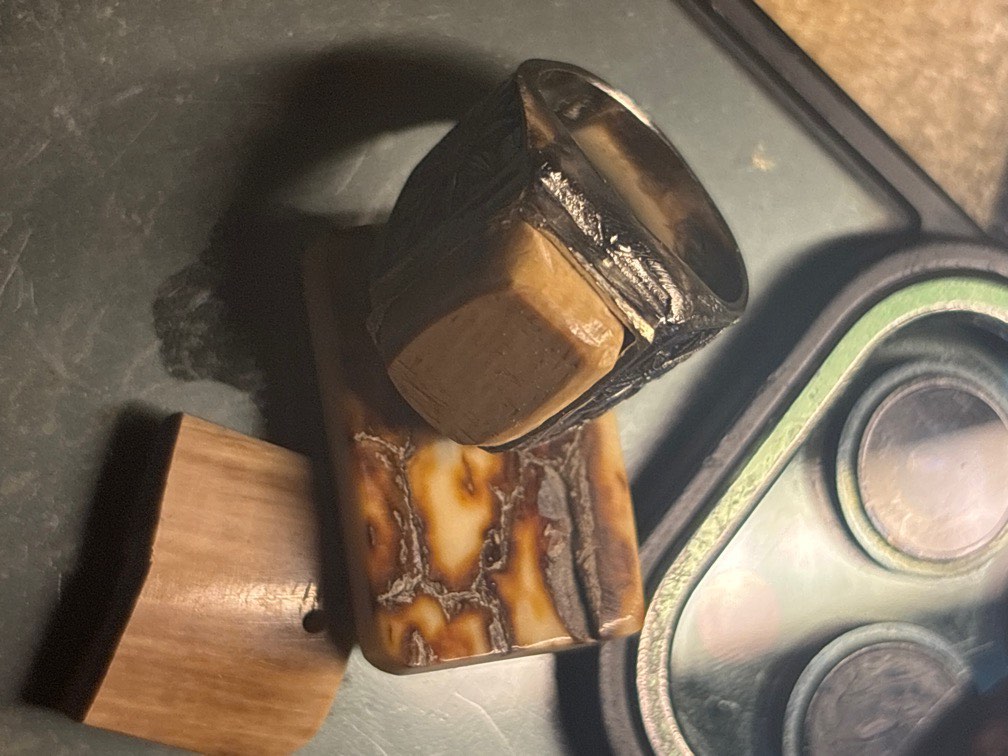 Russian Mammoth Ivory Ring | Cincin Gading Gajah Russia | Blue & White ...