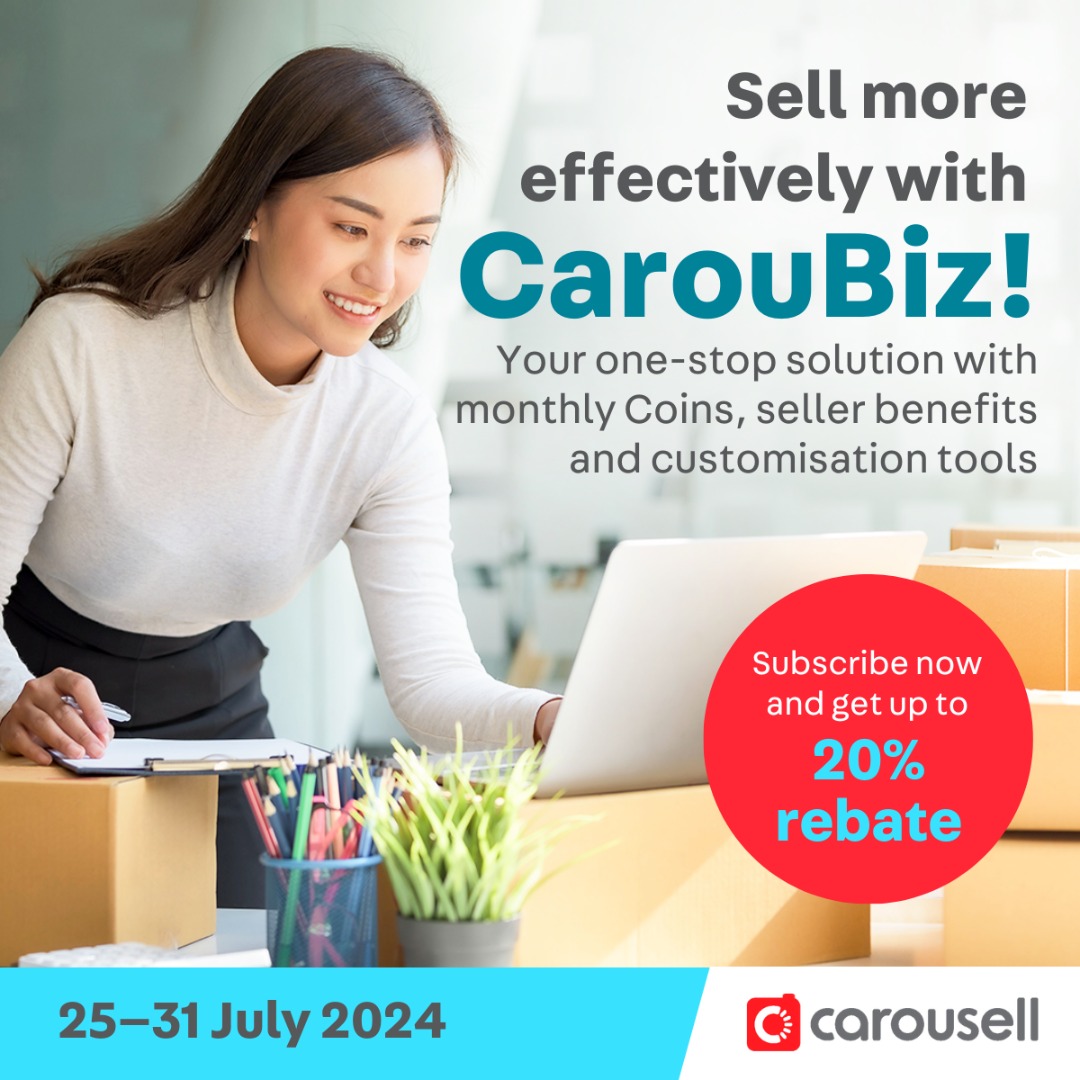 Sell more effectively with CarouBiz 💯 Subscribe now & get up to 20% rebate!, Announcements on ...