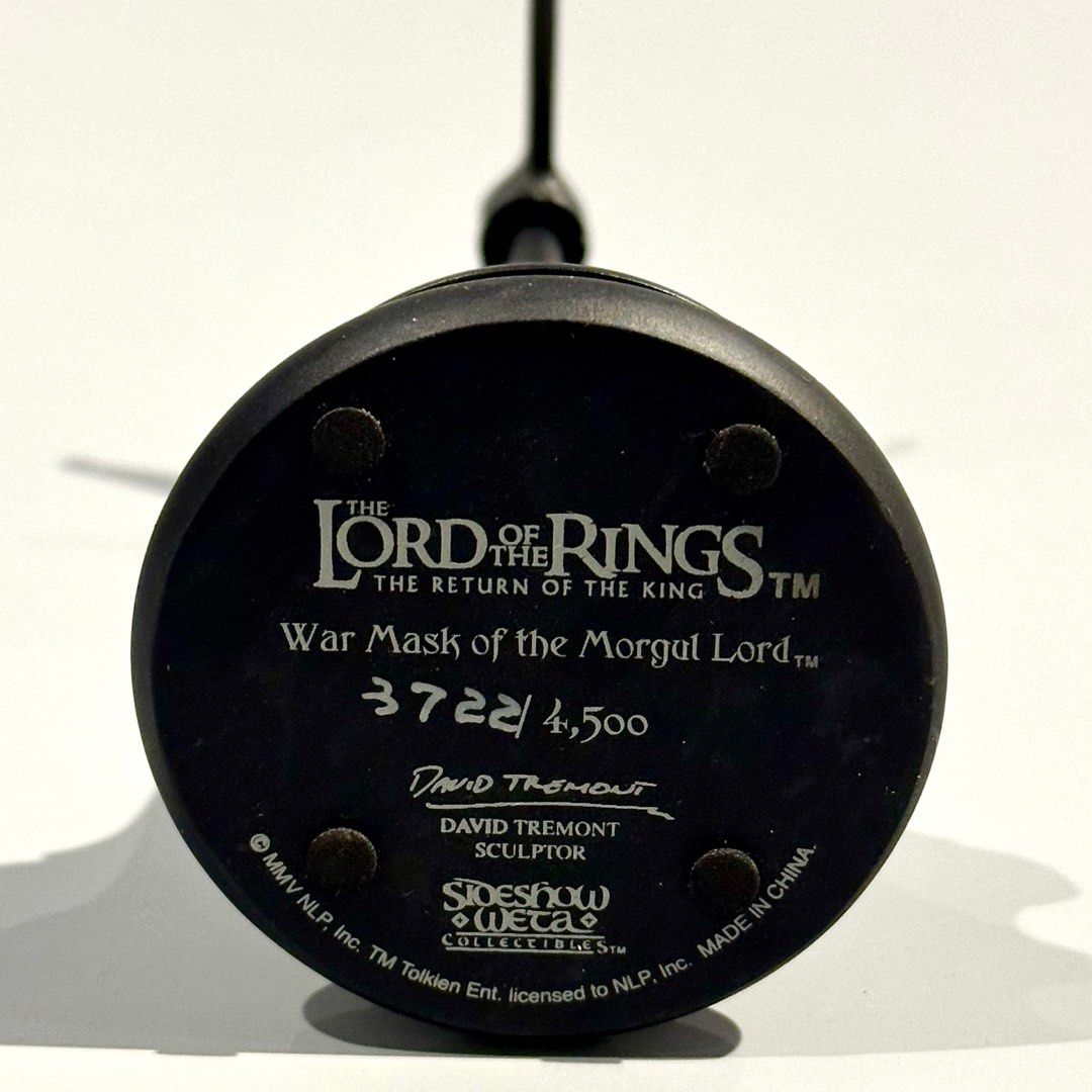 Sideshow WETA Lord of the Rings War Mask of the Morgul Lord LOTR ROTK ...