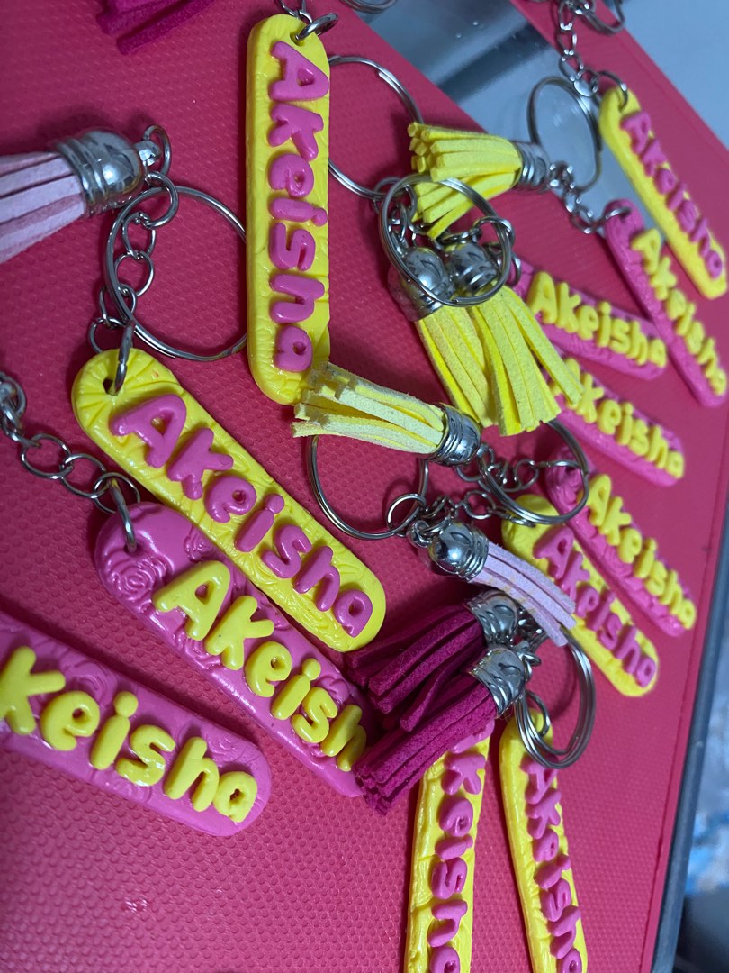 Souvenir Air Dry Clay Name Tag Keychain, Hobbies & Toys, Stationary ...